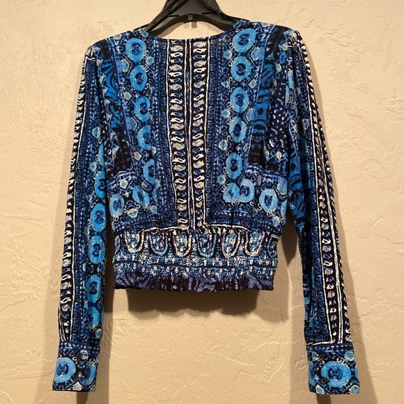 Free People | Tops | Free People Blue Flowy Top | Poshmark